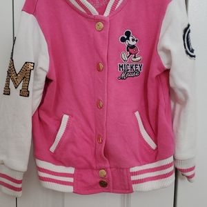 Disney | Jackets & Coats | Disney Mickey Mouse Letterman Varisty Jacket ...